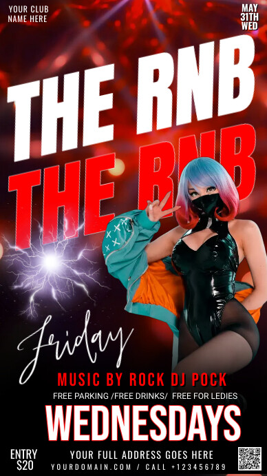 Black Maximalist The Rnb Friday Night Party I Template | PosterMyWall