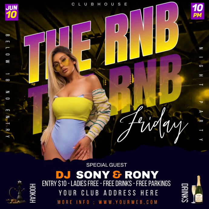 Copy of Black Maximalist The Rnb Night Friday Party I | PosterMyWall