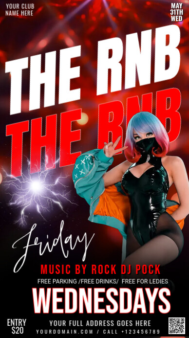 Black Maximalist The Rnb Night Party Instagram Story Template ...