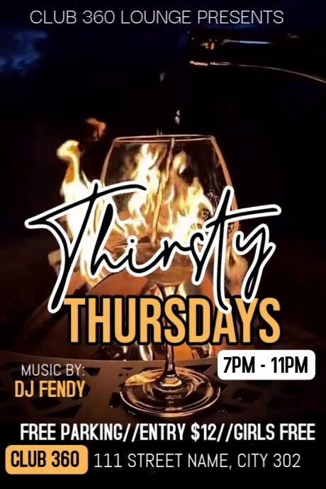 Black Maximalist Thirsty Thursday Ads Poster Template | PosterMyWall