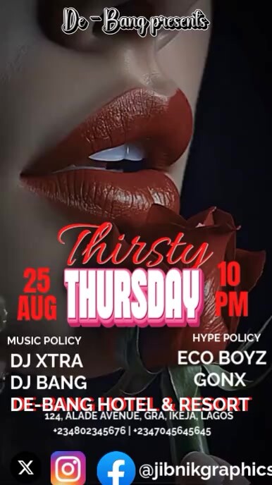 Black Maximalist Thirsty Thursday Instagram Story Templat | PosterMyWall