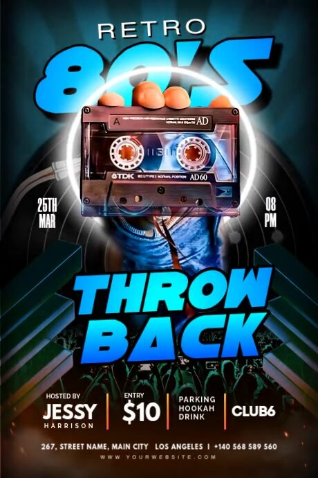 Copy of Black Maximalist Throw Back Flyer Poster | PosterMyWall