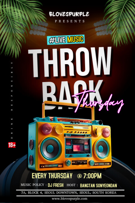 Copy of Black Maximalist Throwback Thursday Poster | PosterMyWall