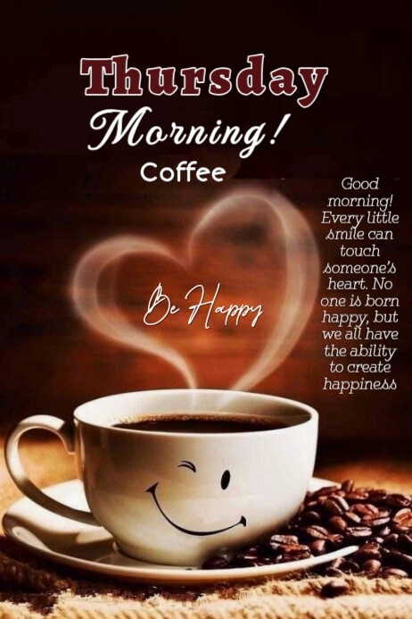 Black Maximalist Thursday Morning Coffee Banner 4' × 6' Template ...