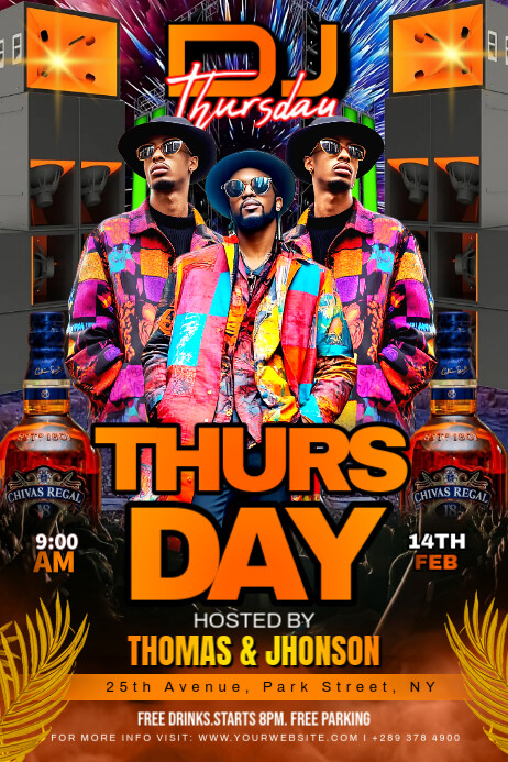 Copy of Black Maximalist Thursday Party Poster | PosterMyWall