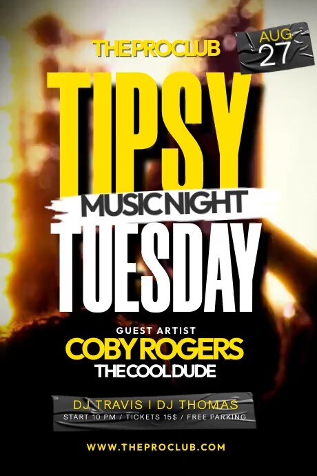 Black Maximalist Tipsy Party Video Poster Template | PosterMyWall