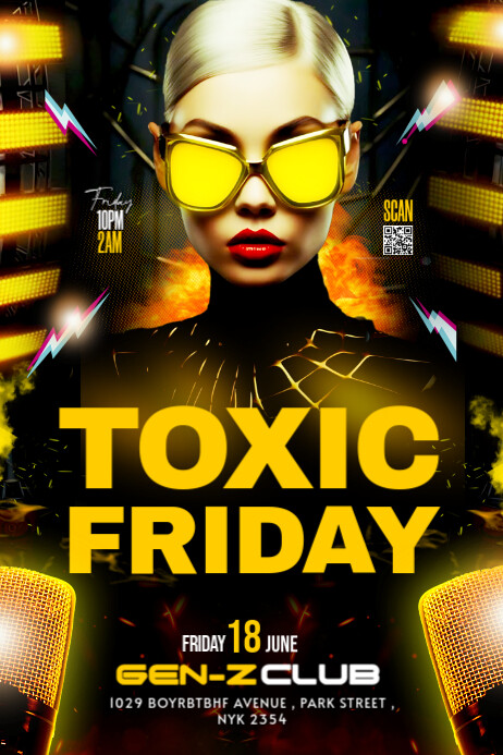 Copy of Black Maximalist Toxic Friday Poster | PosterMyWall