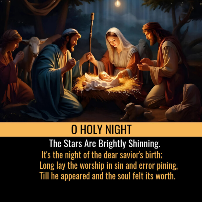 Black Maximalist Unto Us A Child Is Born Jesus Birth Emmanuel Nativity Instagram Post Template ...