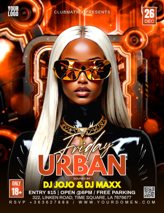 Black Maximalist Urban Friday Flyer (us Letter) Template | PosterMyWall