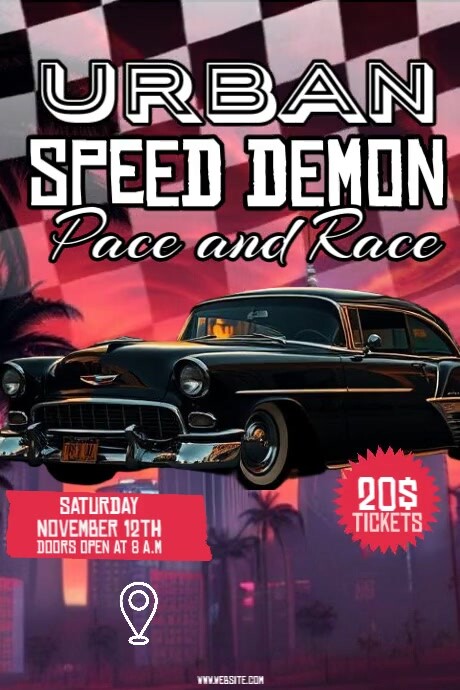 Copy of Black Maximalist Urban Speed Demon Poster | PosterMyWall