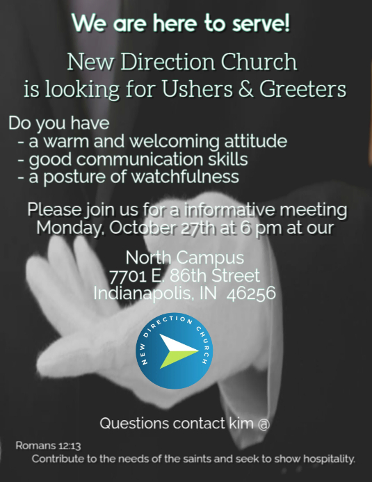 Copy of Black Maximalist Ushers And Greeters Church Flyer (us Letter ...