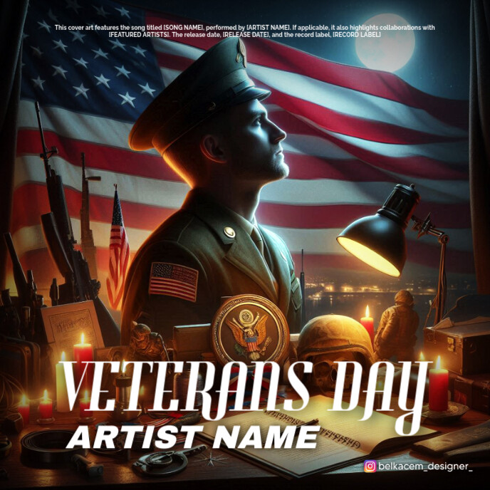 Copy of Black Maximalist Veterans Day Album Cover | PosterMyWall