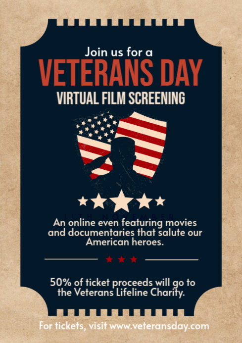 Plantilla de Black Maximalist Veterans Day Poster A4 | PosterMyWall