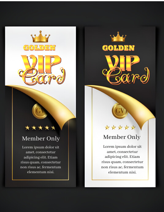 Black Maximalist Vip Card Invitation Flyer ( Template | PosterMyWall