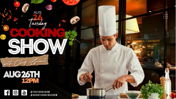 Black Maximalist Virtual Cooking Session Ads, Youtube Thumbnail ...