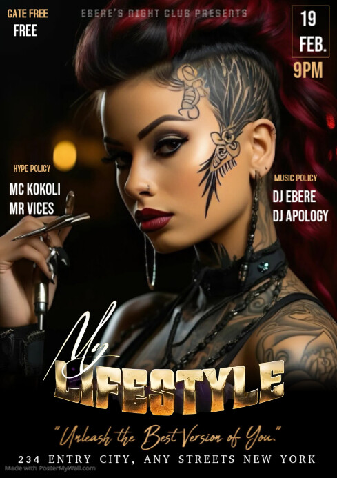 Copy of Black Maximalist Visually Striking Flyer For "my Lifestyle" A4 ...