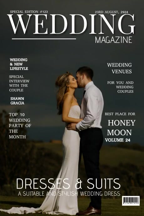 Copy of Black Maximalist Wedding Magazine Cover Post | PosterMyWall