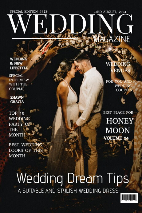 Copy of Black Maximalist Wedding Magazine Cover Post | PosterMyWall