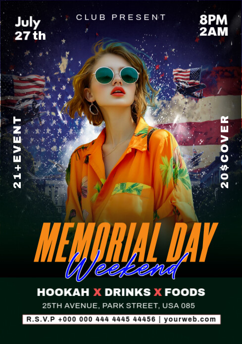 Copy of Black Maximalist Weekend Memorial Day A4 | PosterMyWall