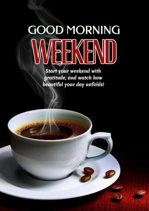 Black Maximalist Weekend Morning A4 Template | PosterMyWall