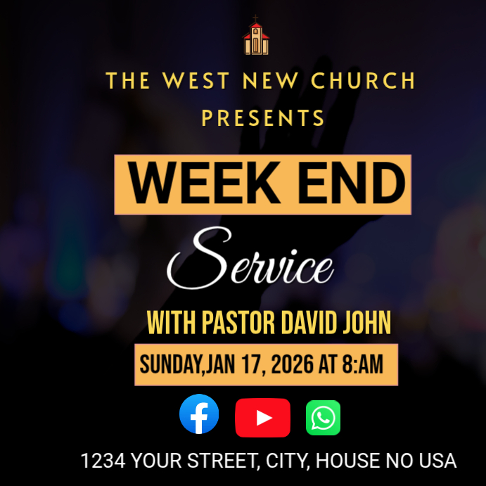 Plantilla de Black Maximalist Weekend Service Instagram Post | PosterMyWall