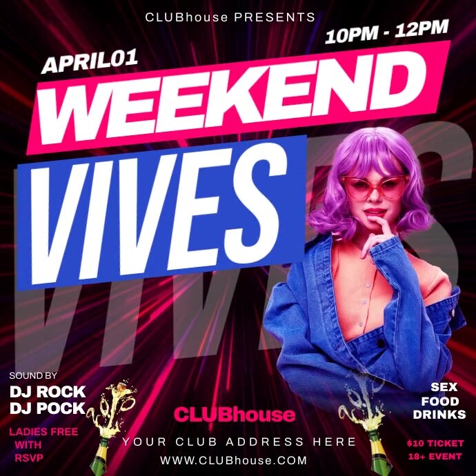 Copy of Black Maximalist Weekend Vibes Night Parrty I | PosterMyWall