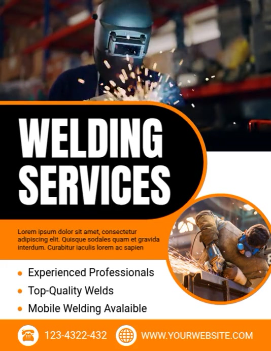 Plantilla de Black Maximalist Welding Service Flyer (us Letter ...