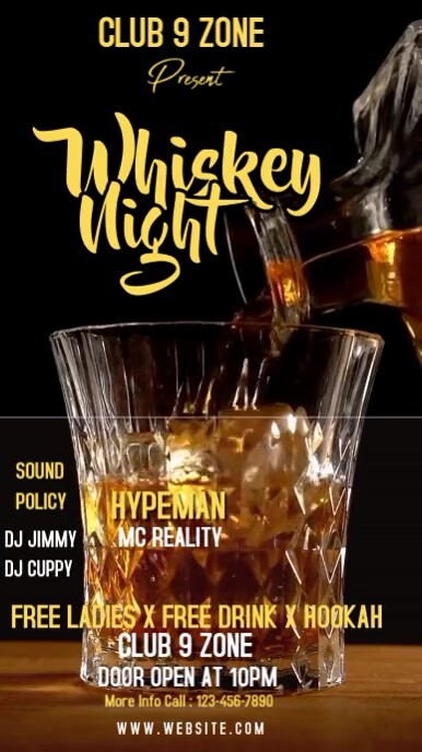 Copy of Black Maximalist Whiskey Night Flyer Instagram Reel | PosterMyWall