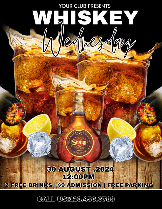 Copy of Black Maximalist Whiskey Wednesday Flyer (us | PosterMyWall