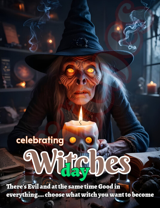 Copy of Black Maximalist Witches Day Celebration Template Flyer (us ...