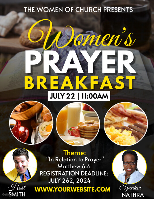 Copy of Black Maximalist Women's Prayer Breakfast Fly | PosterMyWall
