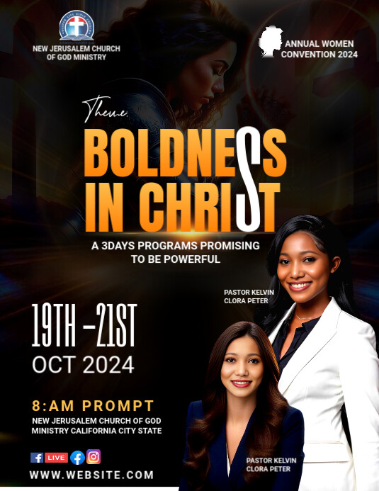 Black Maximalist Women Conference Invitation Template | PosterMyWall