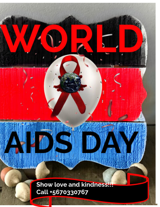 Black Maximalist World Aids Awareness Day Flyer (us Letter) Template ...