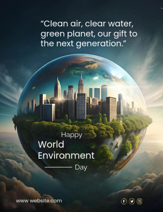 Copy of Black Maximalist World Environment Day Flyer (us Letter ...