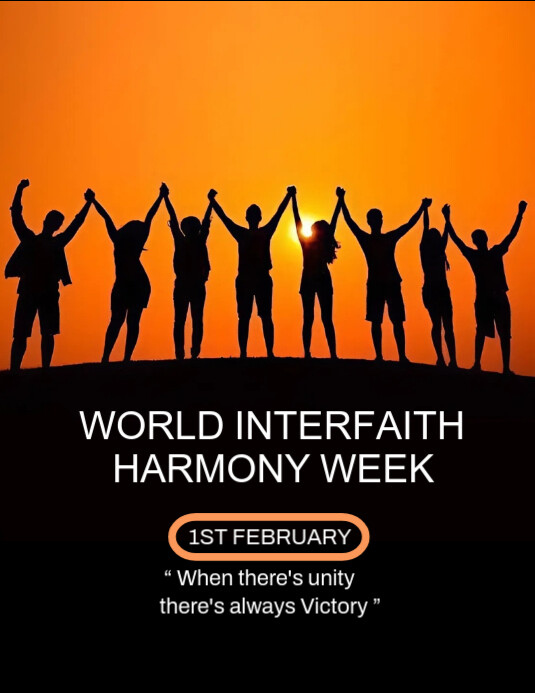 Copy of Black Maximalist World Interfaith Harmony Week Flyer (us Letter ...