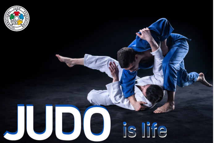 Black Maximalist World Judo Day Poster Template | PosterMyWall