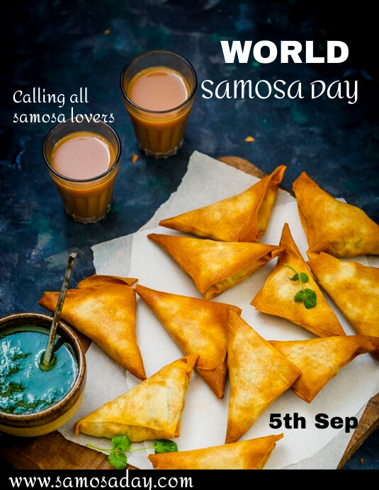 Copy of Black Maximalist World Samosa Day Flyer (us L | PosterMyWall