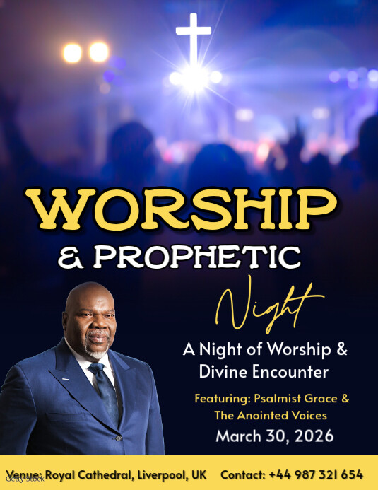 Copy of Black Maximalist Worship & Prophetic Night Flyer (us Letter ...