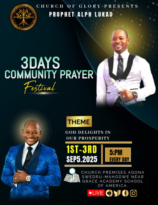 Black Maximalist Worship Sunday Service Flyer (us Letter) Template | PosterMyWall