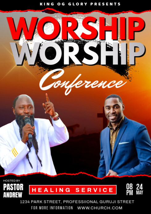 Black Maximalist Worship Template A4 | PosterMyWall