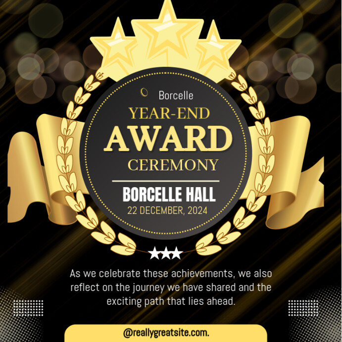 Black Maximalist Year End Award Ceremony Online Design Flyer/template Instagram Post | PosterMyWall