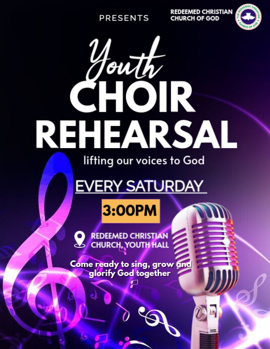 Copy of Black Maximalist Youth Choir Rehearsal Flyer (us Letter ...