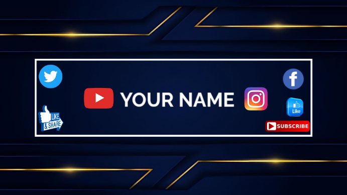 Black Maximalist Youtube Channel Cover Template | PosterMyWall