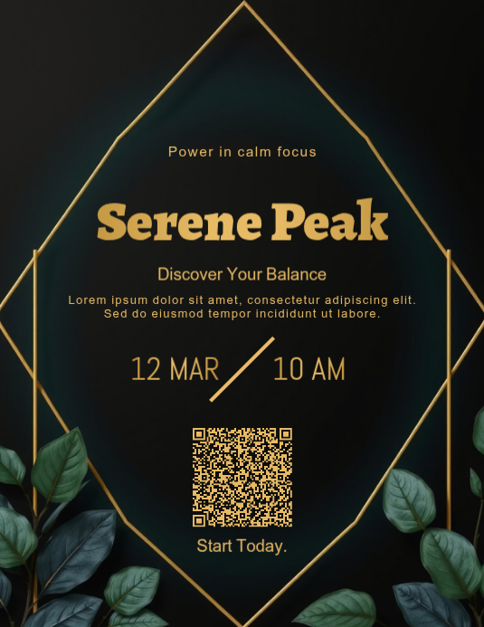 Black Meditation Retreat Flyer Template | PosterMyWall