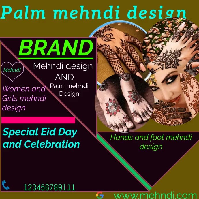 Black Mehndi Fashion Instagram Post Template | PosterMyWall