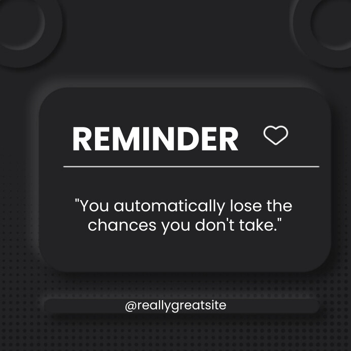 BLACK MINIMALIST Futuristic Reminder Instagra Template | PosterMyWall