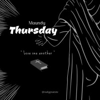 Minimalist Maundy Thursday Instagram Post Template | PosterMyWall