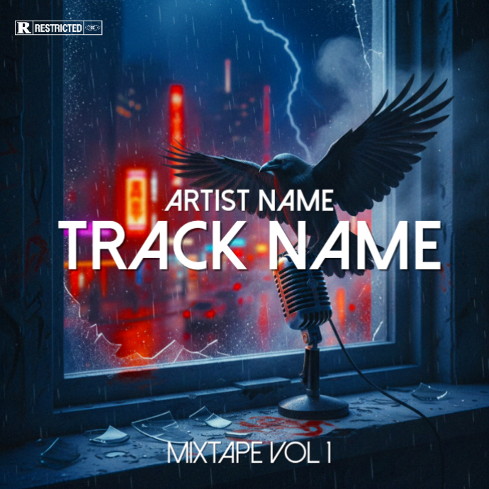 Black Mixtape Album Cover Album Cover Template | PosterMyWall