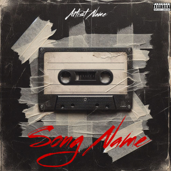 Black Mixtape Cd Cover Album Cover Template | PosterMyWall
