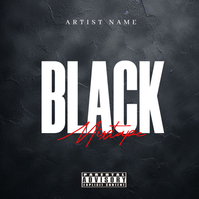 Copy of Black Mixtape Cover Album Cover | PosterMyWall
